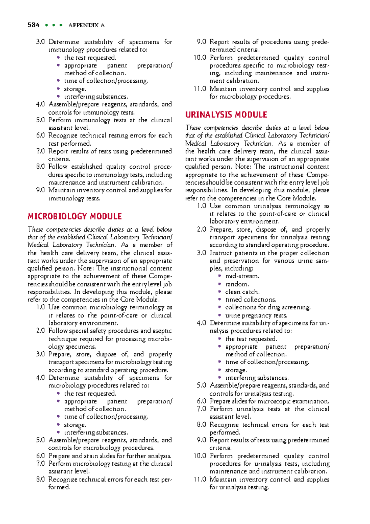 Clinical Laboratory Science Competencies Overview (61) - Studocu