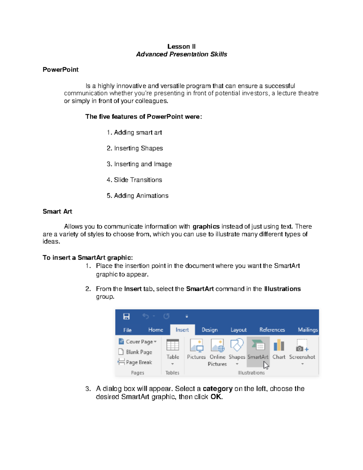 L1 Advanced Presentation Skills: Mastering PowerPoint Features - Studocu
