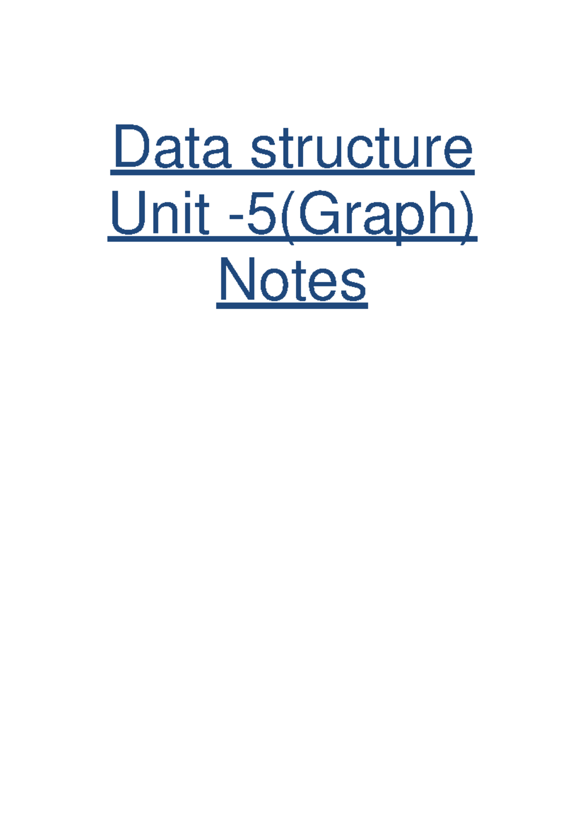 DS 5: Minimum Spanning Tree Algorithm Notes - Studocu