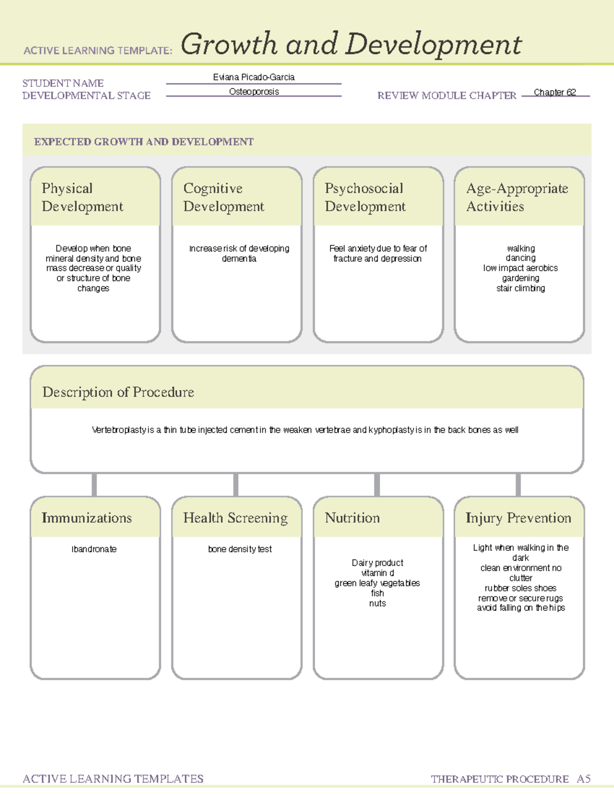 Chapter 62 Gand D form copy - HCMA 111-L - STUDENT NAME DEVELOPMENTAL ...