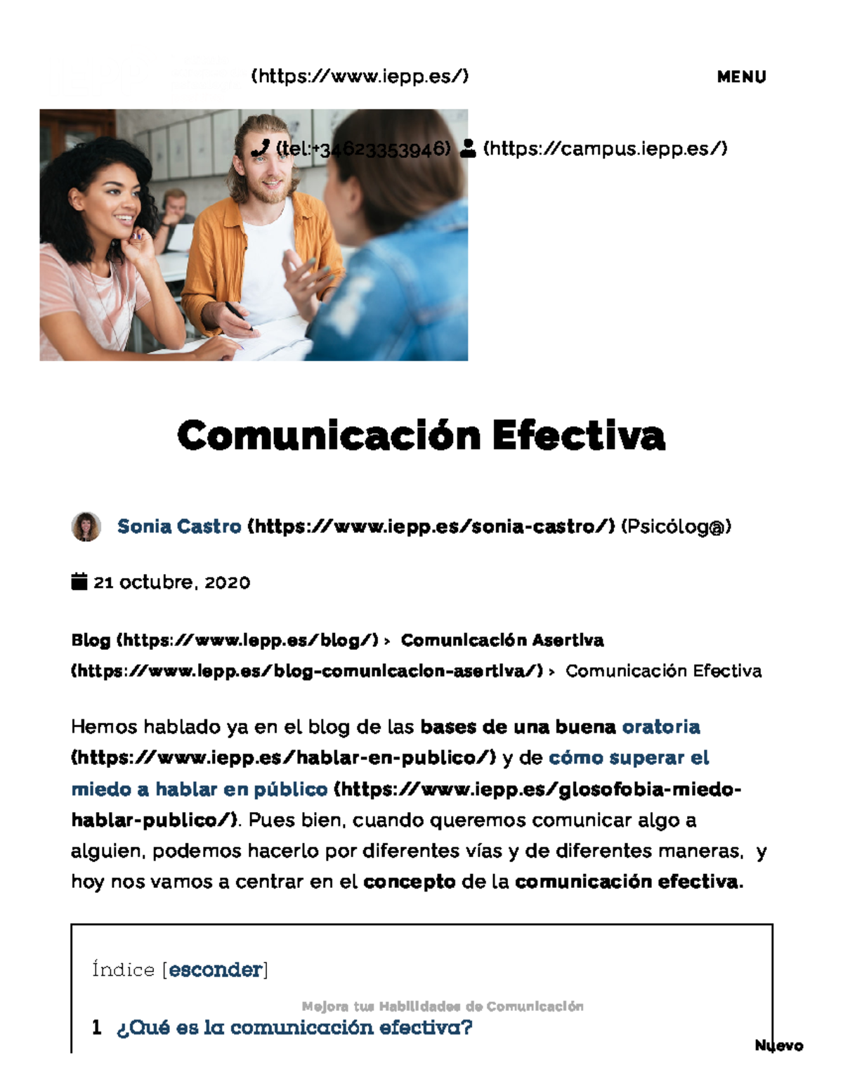 Comunicación Efectiva Elementos y Claves Principales 😉 IEPP - Funciones ...