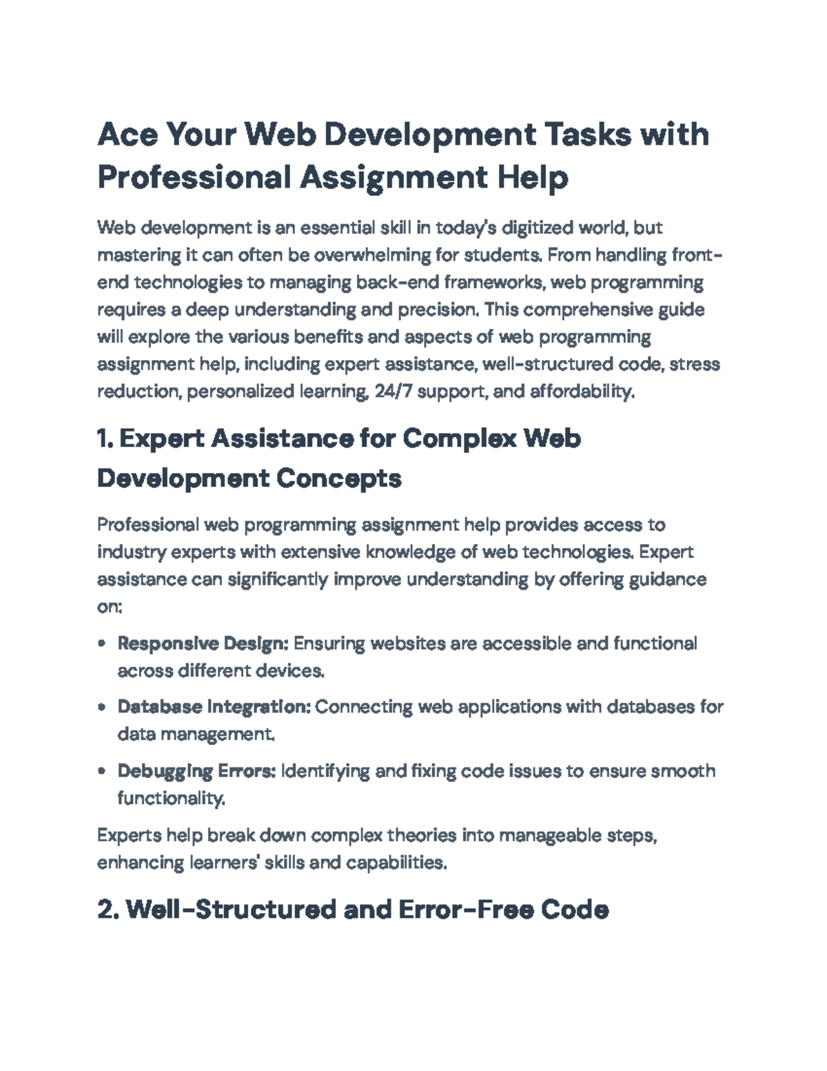 Professional Web Development Assignment Help: Benefits and Insights - Ace Your Web Development ...