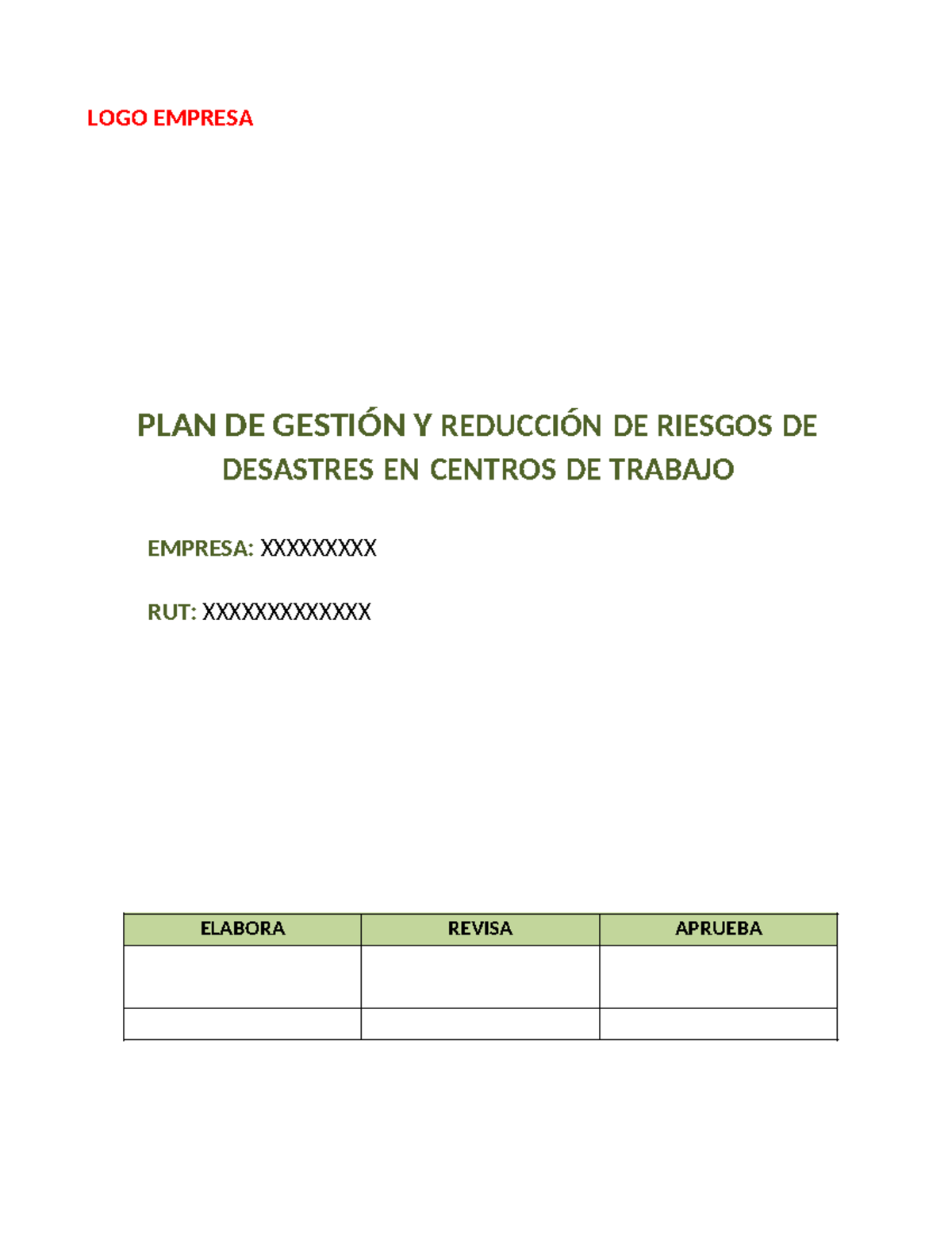 PLAN DE Gestion Y Reduccion DE Riesgos DE Desastres EN Centros DE ...