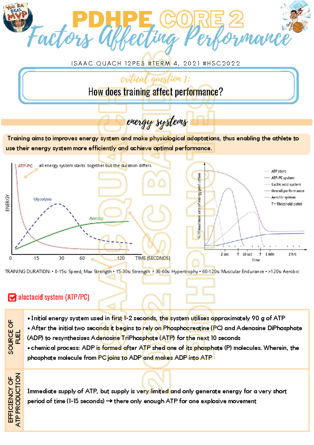 PDHPE CORE 2 Factors Affecting Performance - ISAAC QUACH 2022 HSC Notes ...