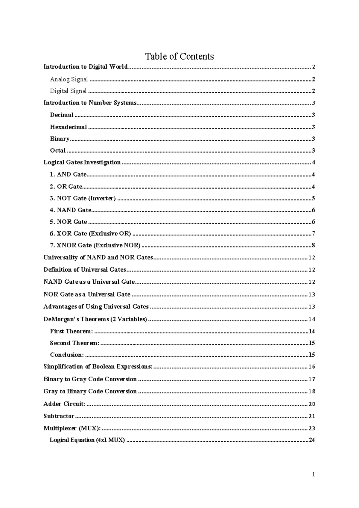DLD 101 - Introduction to Digital World and Logical Gates Overview ...