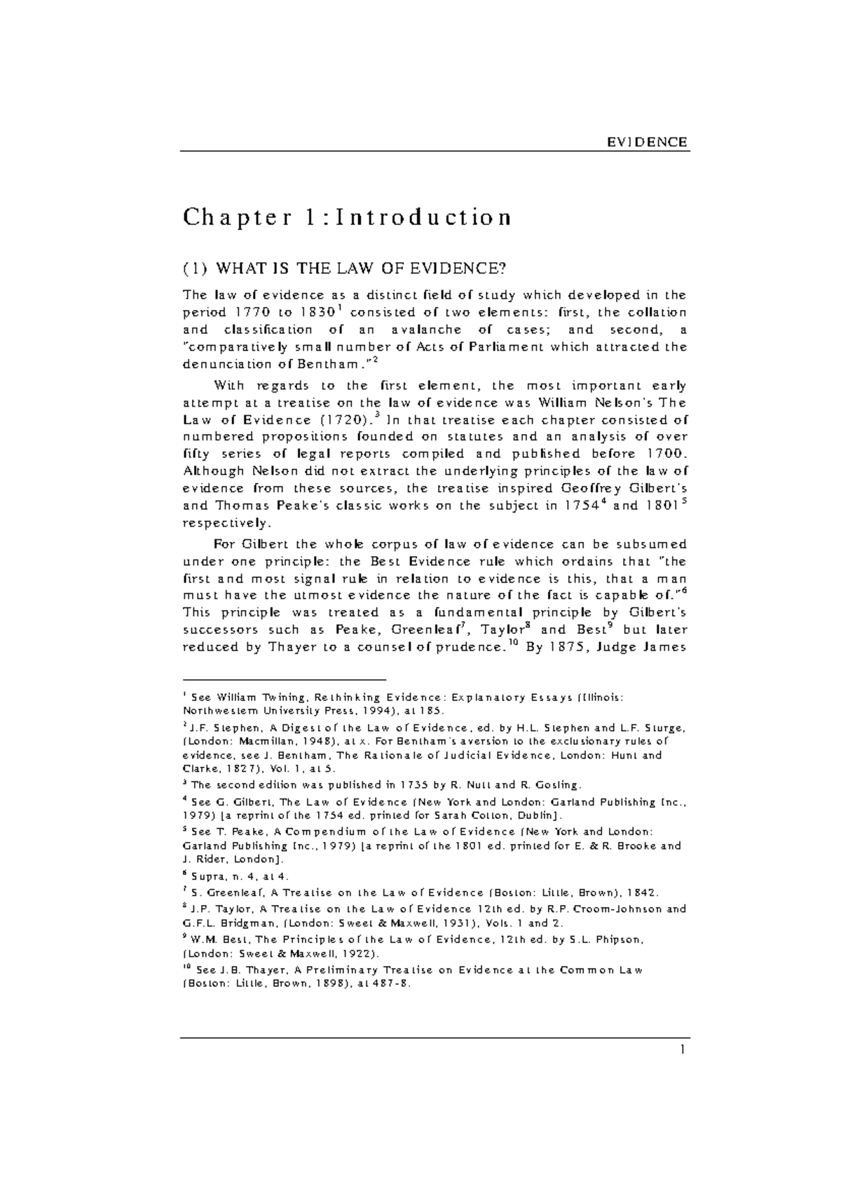 EVIDENCE Chapter 1: Comprehensive Analysis of Legal Principles - Studocu