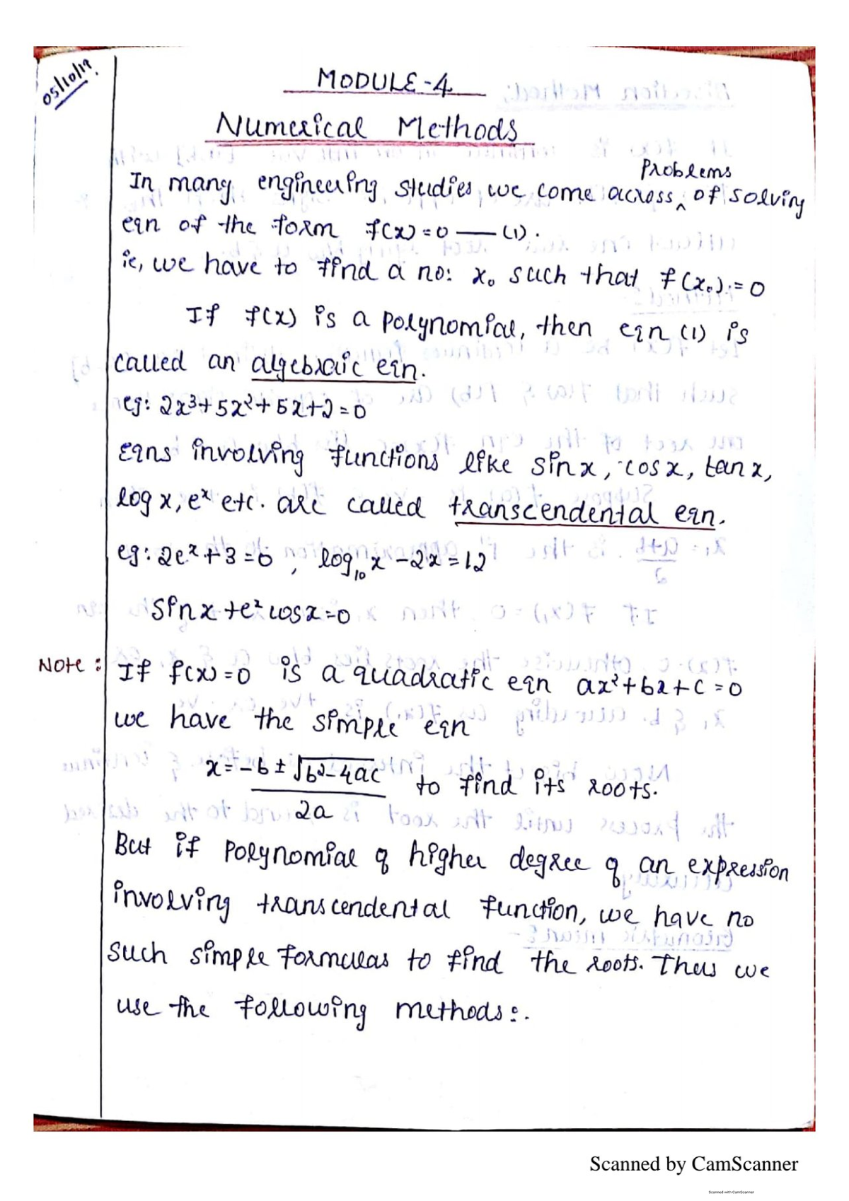 Numerical Methods [Course Code]: Bisection and Newton-Raphson ...