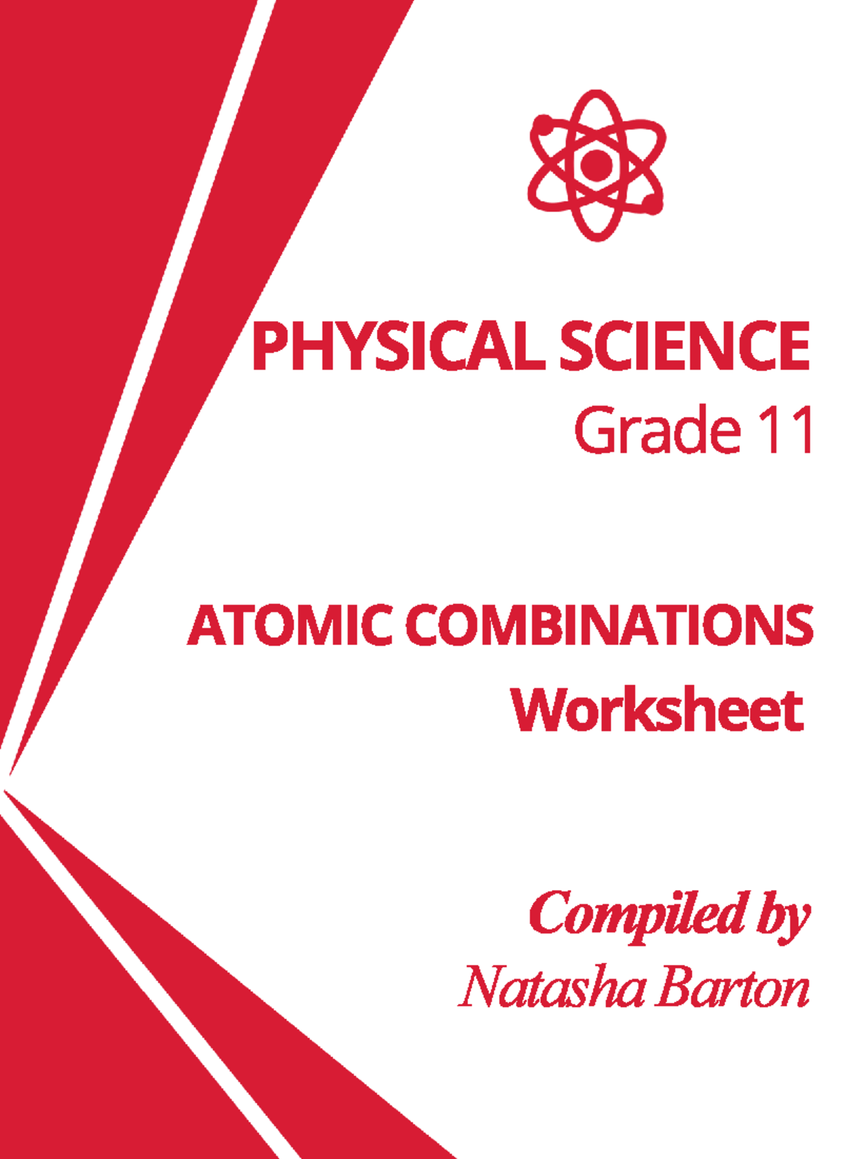 Gr11 PS Atomic Combinations Worksheet - Key Concepts & Questions - Studocu