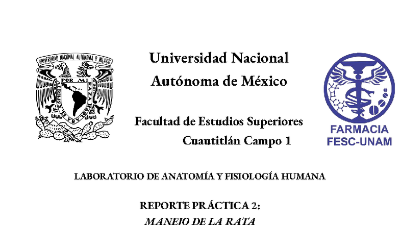 Reporte Práctica 2: Manejo de la Rata Wistar - Anatomía y Fisiología ...