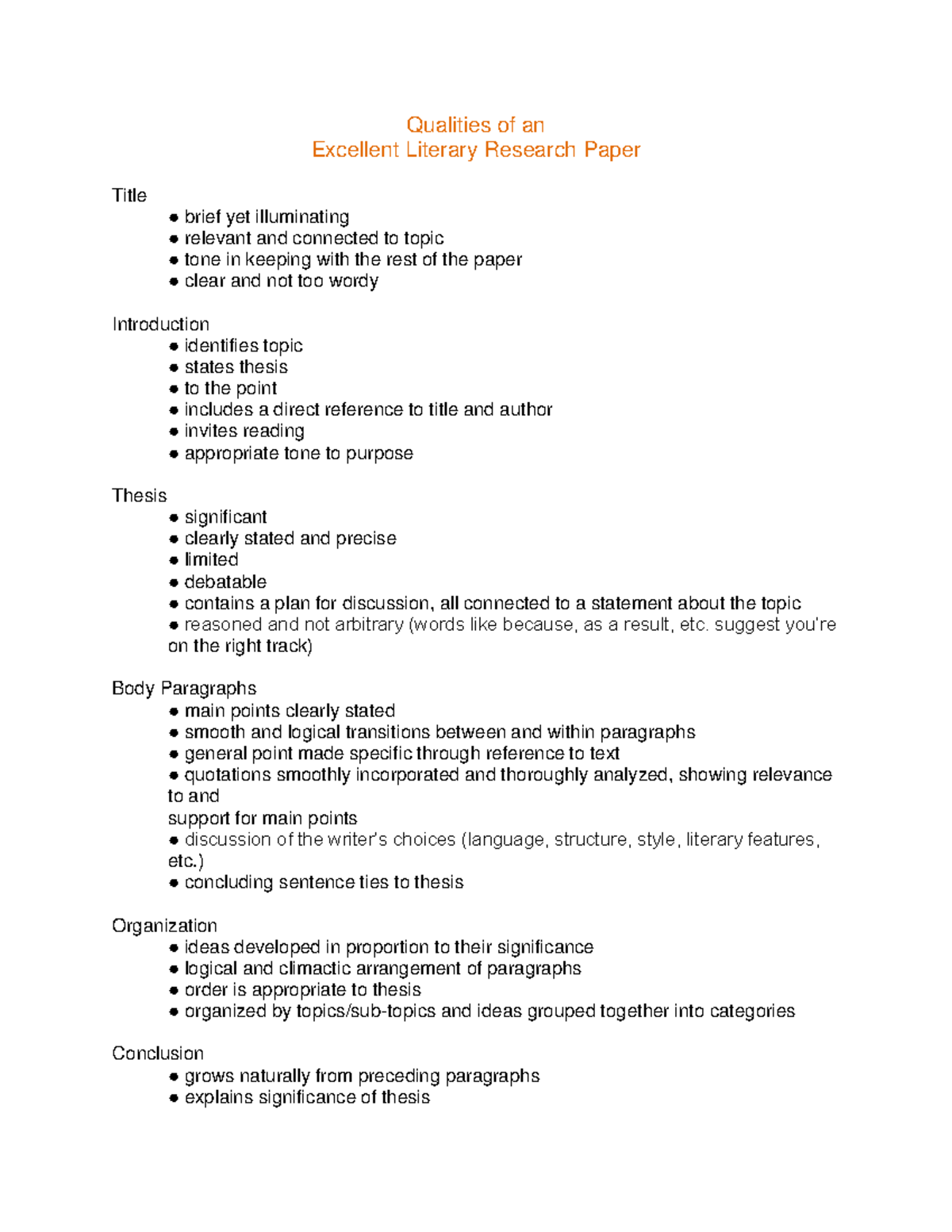 Qualities of a Strong Literary Research Paper: Key Elements Explained ...