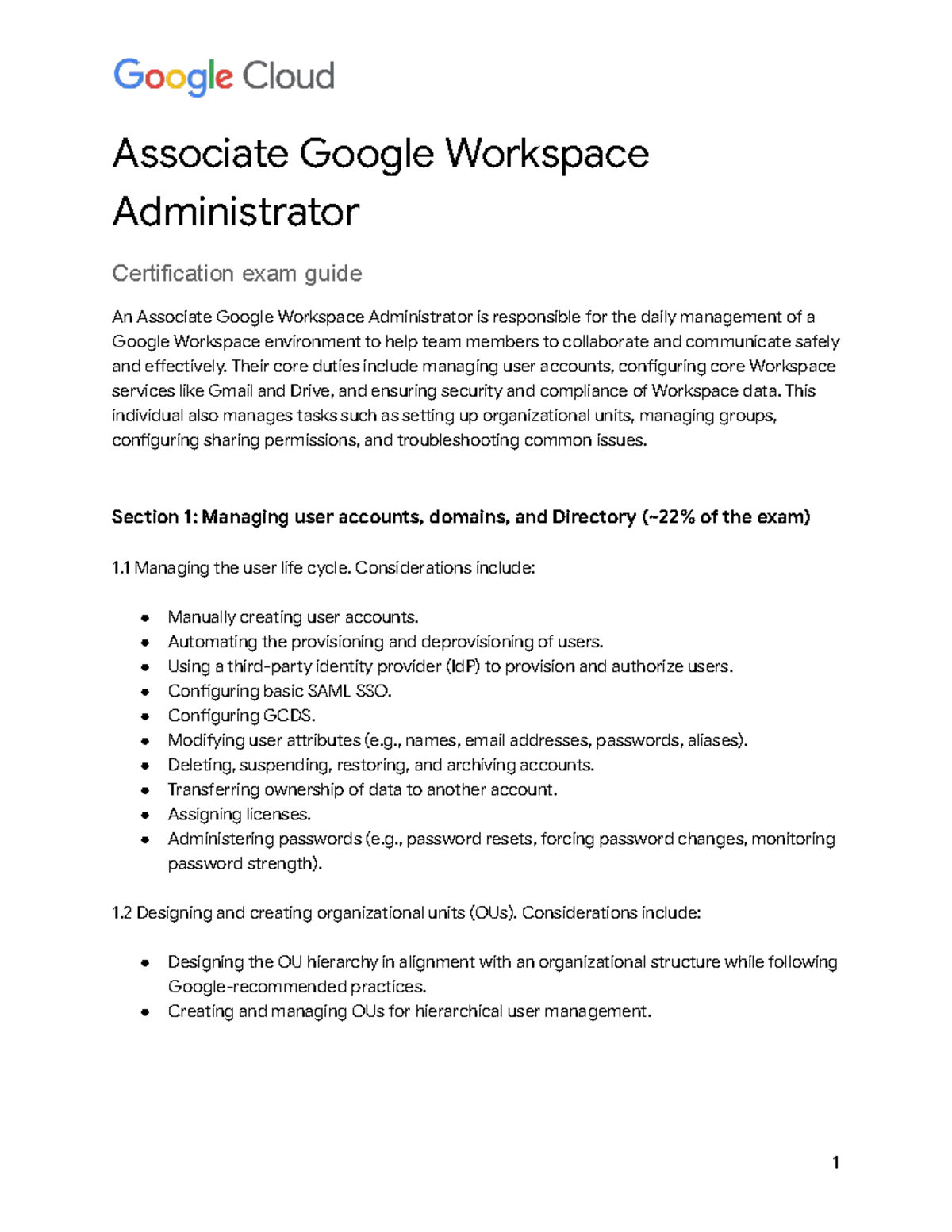 Associate Google Workspace Admin Certification Exam Guide: Key Notes ...