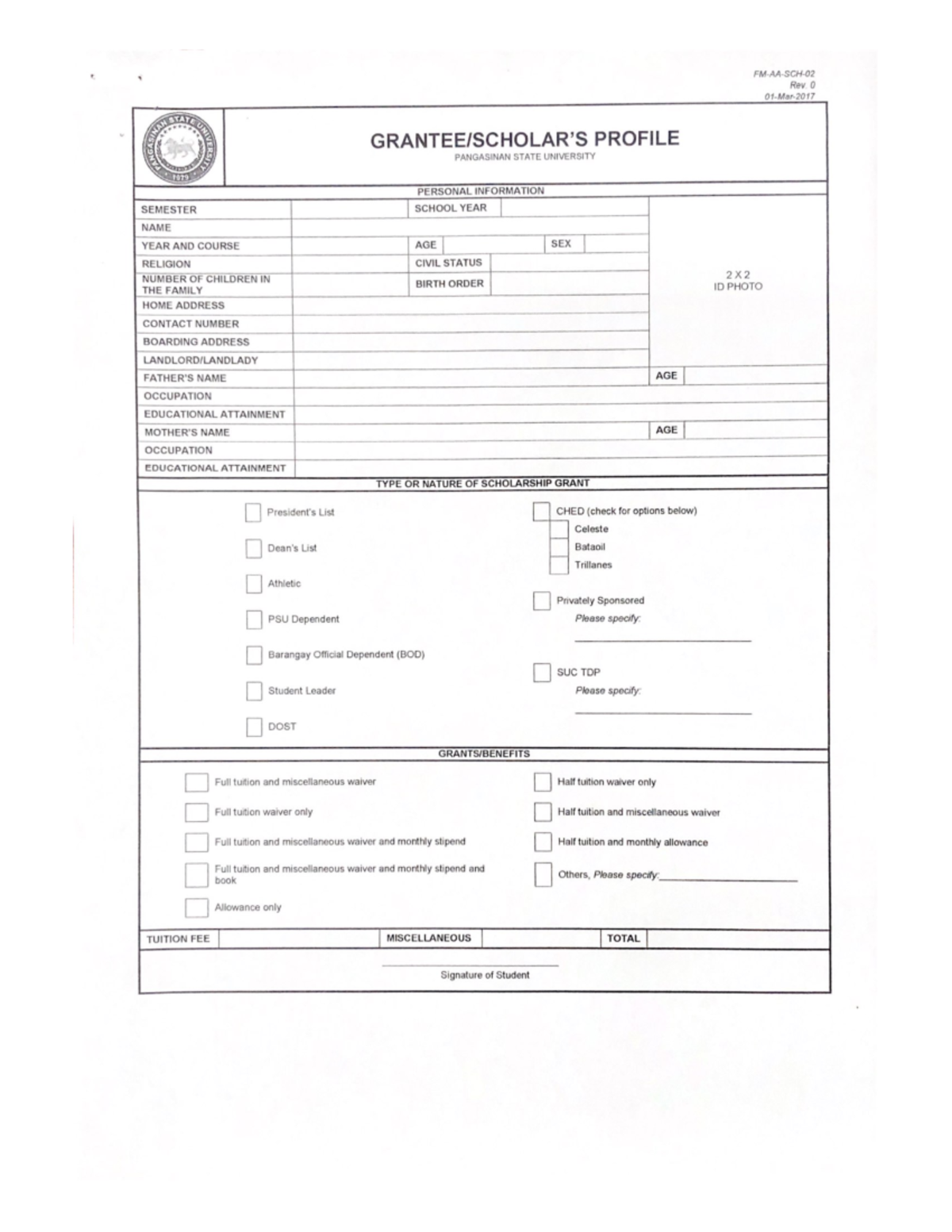 App Form PLDL Handwritten A4Bond Paper - Nursing - Studocu