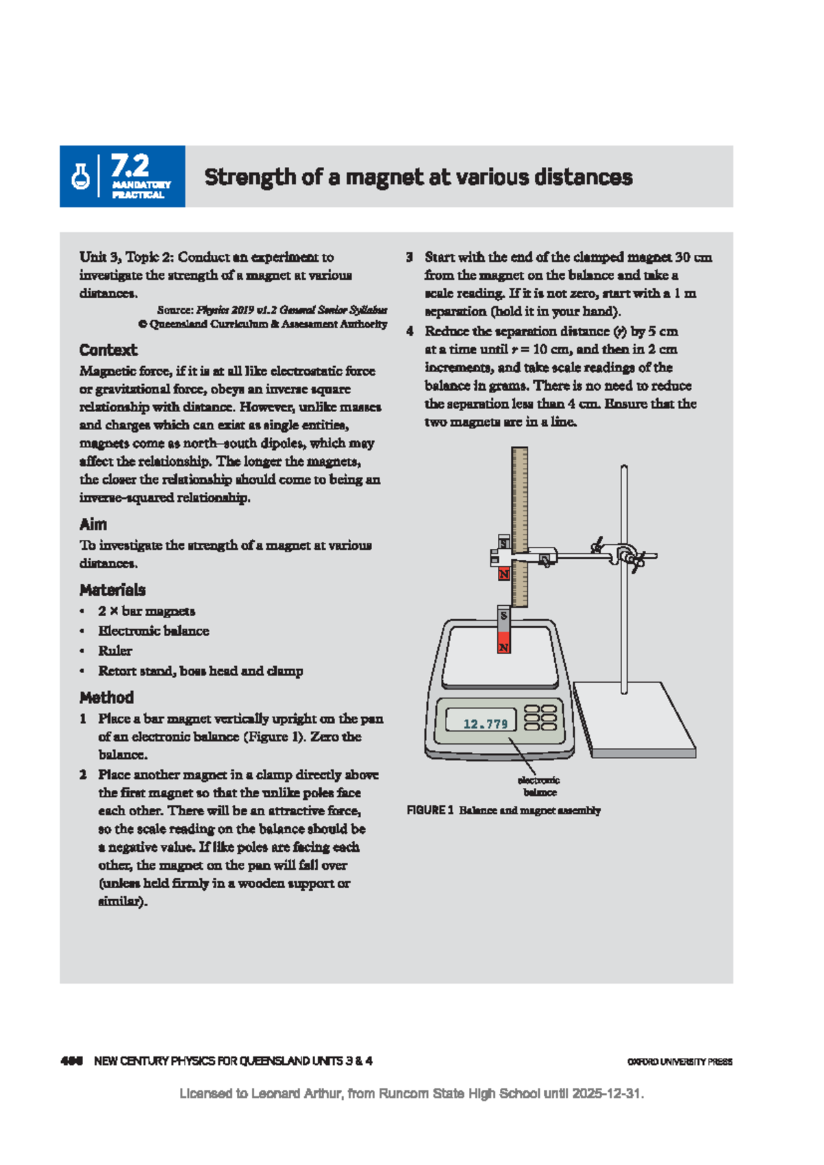 Д 7.2 MANDATORY Strength of a Magnet at Various Distances: Practical ...