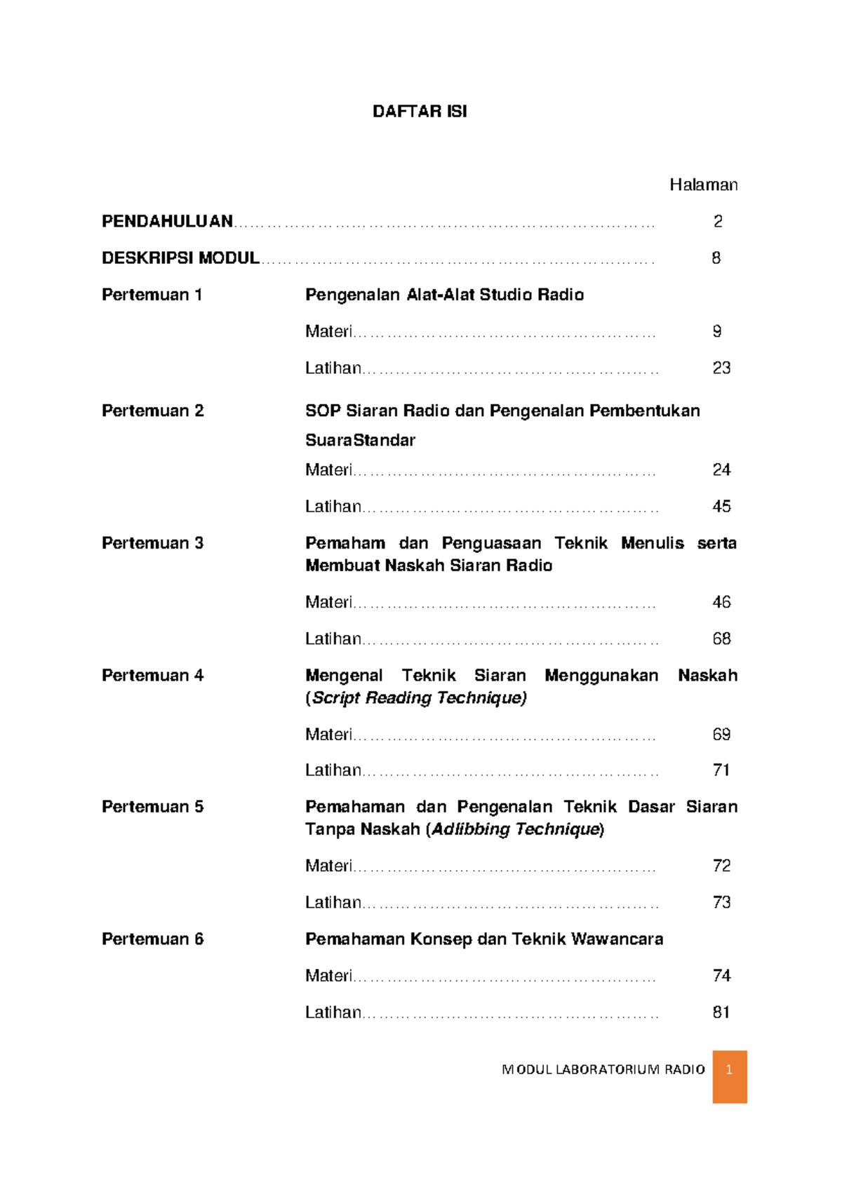 Modul Radio: Panduan Lengkap Teknik Penyiaran & Alat Studio - Studocu