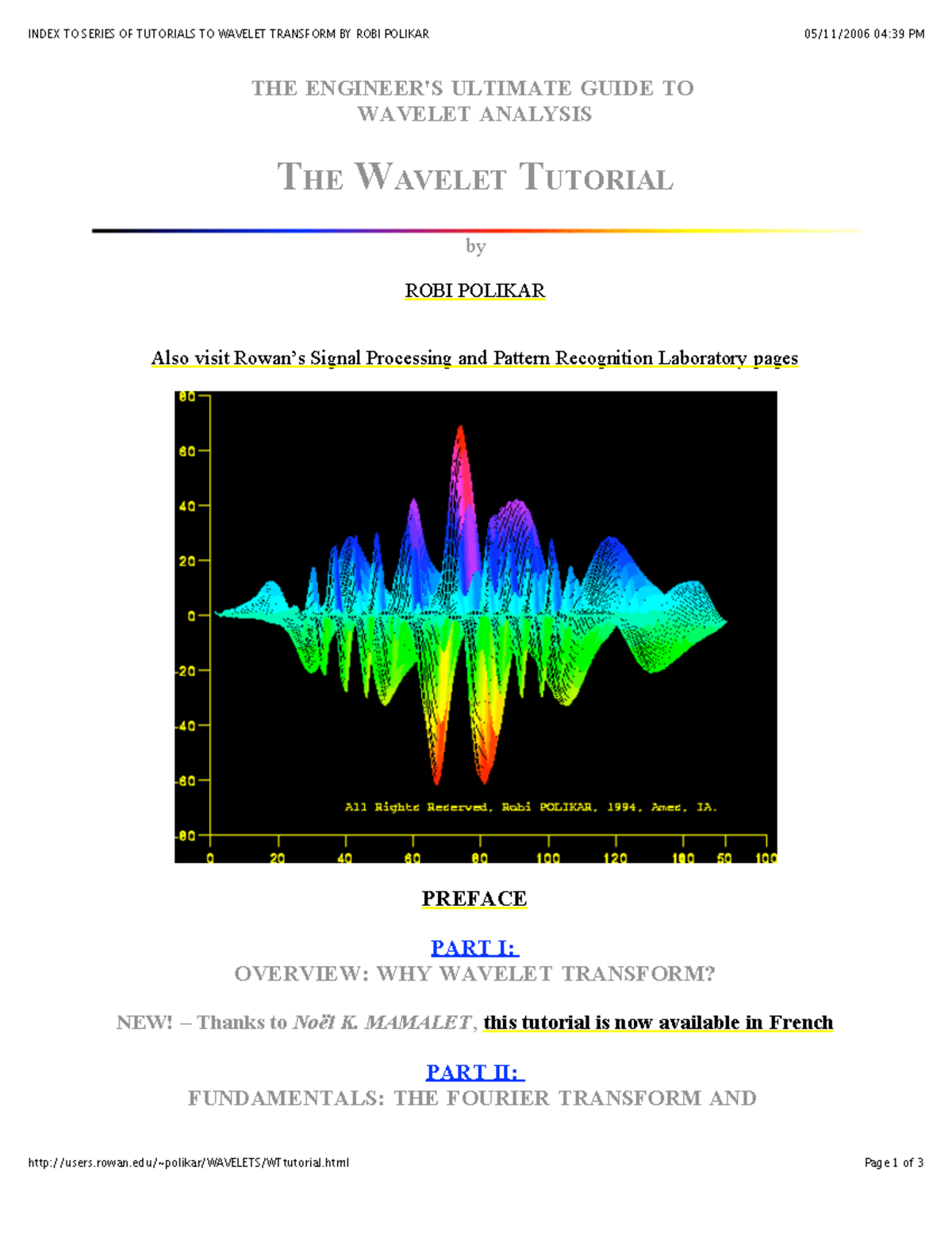 Wavelet Transform Tutorial (ENGR 101): A Guide to Fundamentals - Studocu