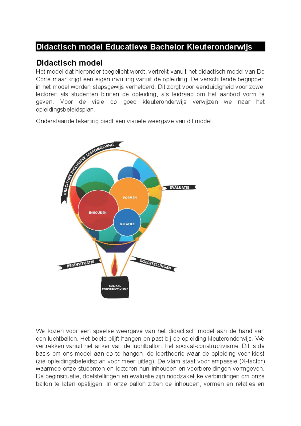 Cursustekst didactisch model - Didactisch model Educatieve Bachelor ...