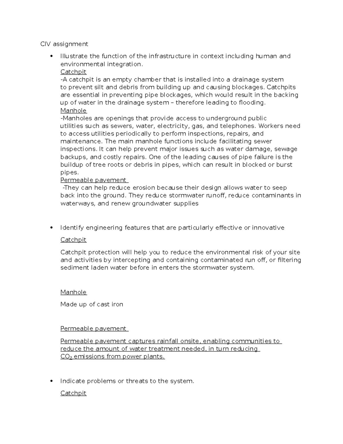CIV Assignment: Infrastructure Functions & Environmental Integration ...