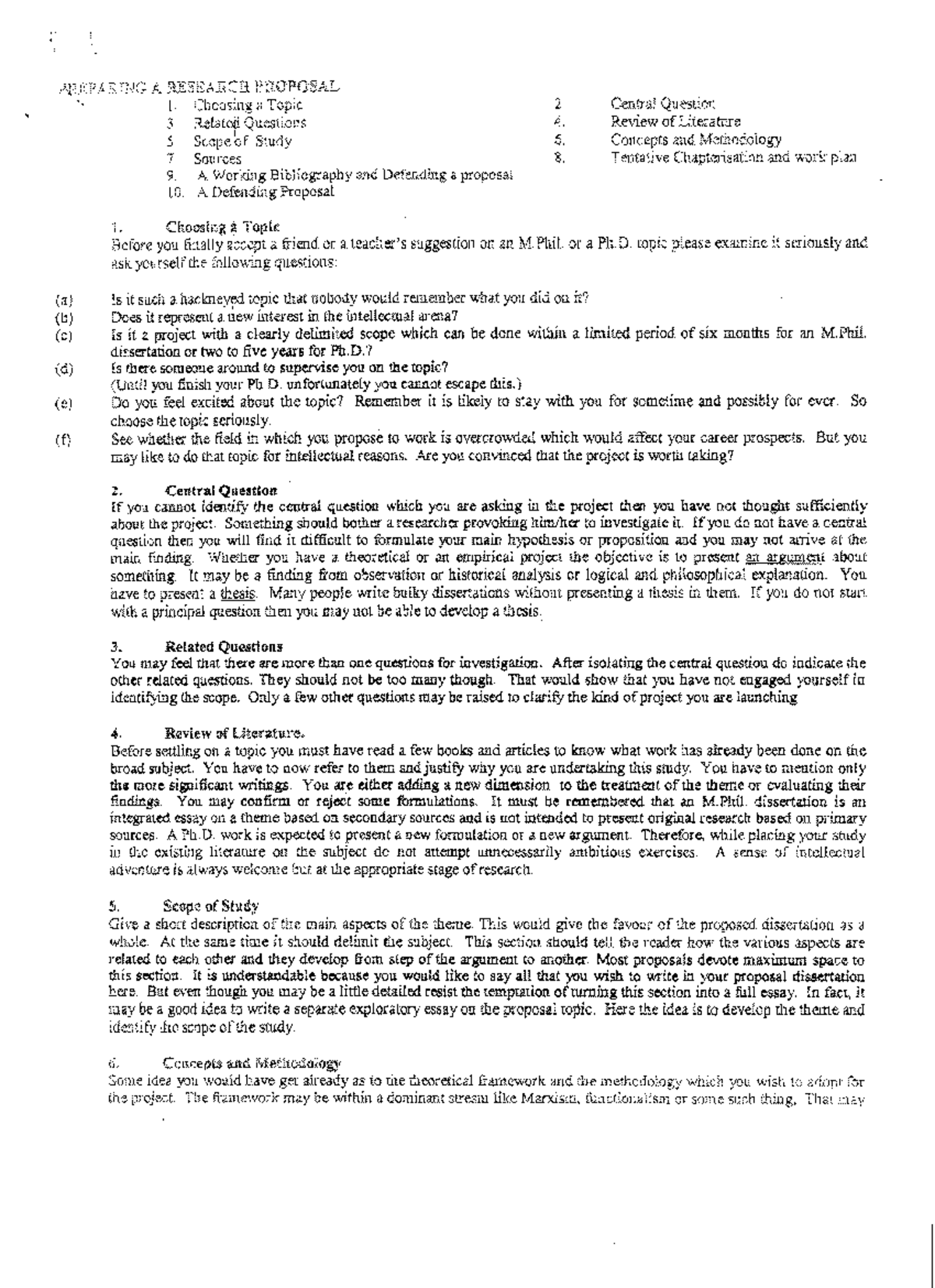 Research Proposal Guidelines for M.Phil./Ph.D. Students - Studocu