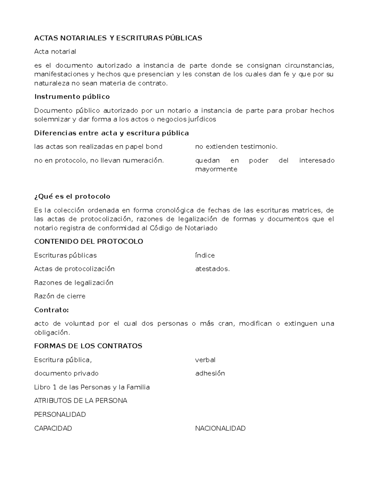ACTAS NOTARIALES Y ESCRITURAS PÚBLICAS: Definiciones y Diferencias ...