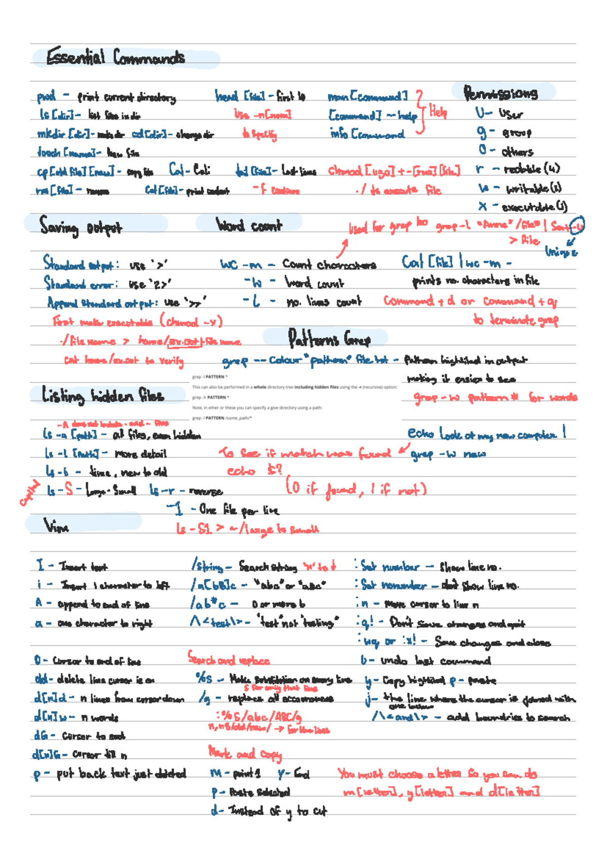 Final Assessment Cheat Sheet: Essential Commands & Usage Guide - Studocu