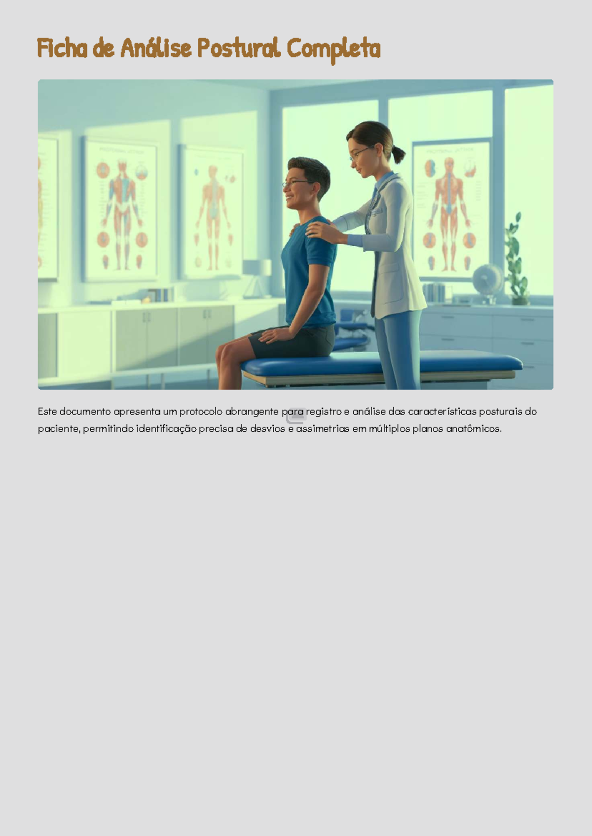 Ficha de Avaliação Postural Completa - Fisioterapia EƤƮĐ - Studocu
