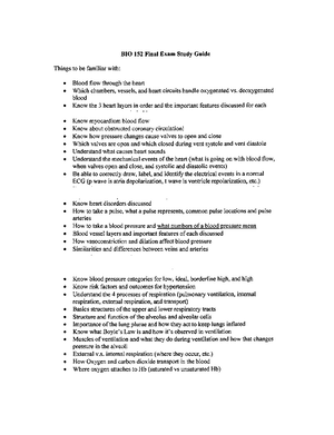 BIO 152 Exam 2 Study Guide: Key Concepts and Tissues Overview - BIO 152 Exam 2 Study Guide (This ...