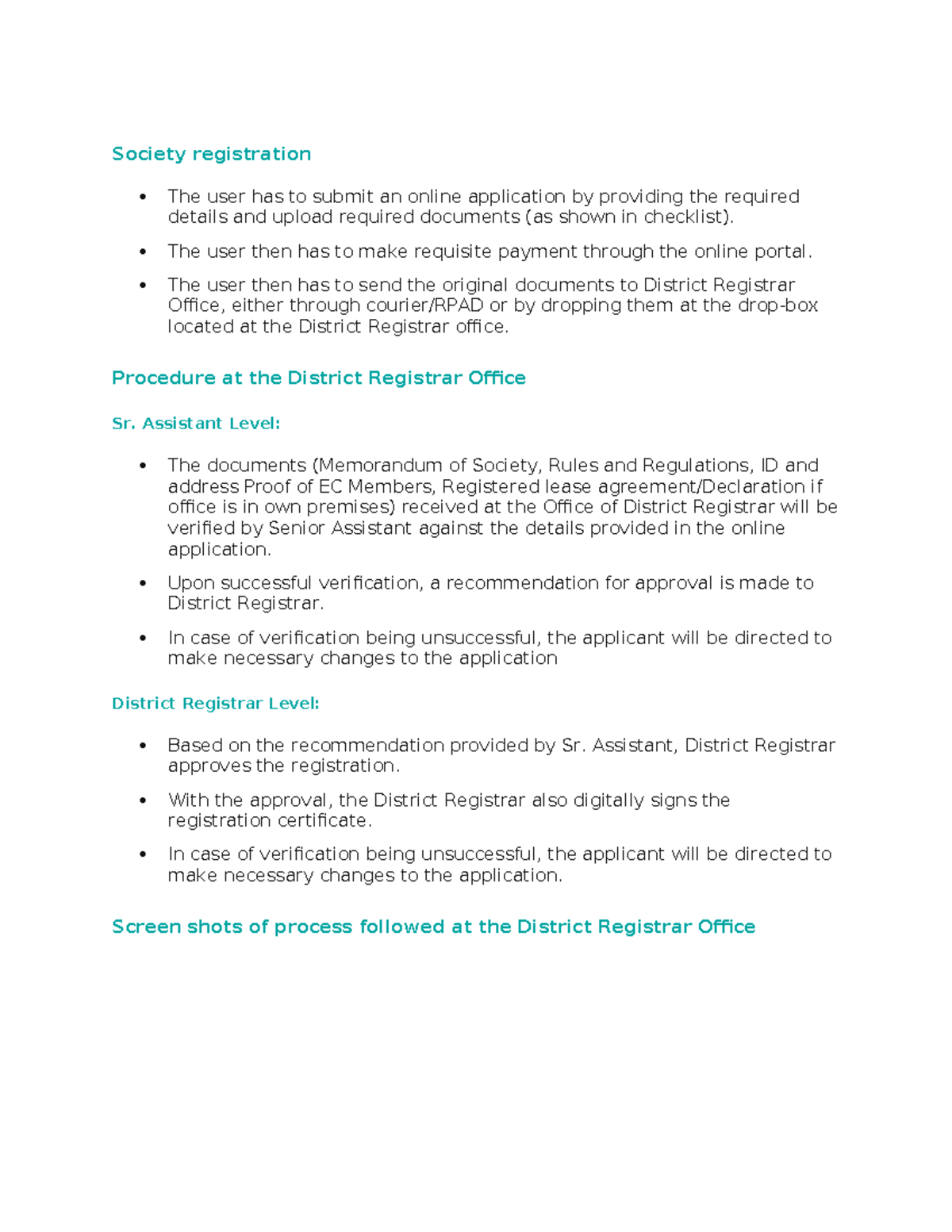 Society Registration Process: Step-by-Step Guide - Studocu