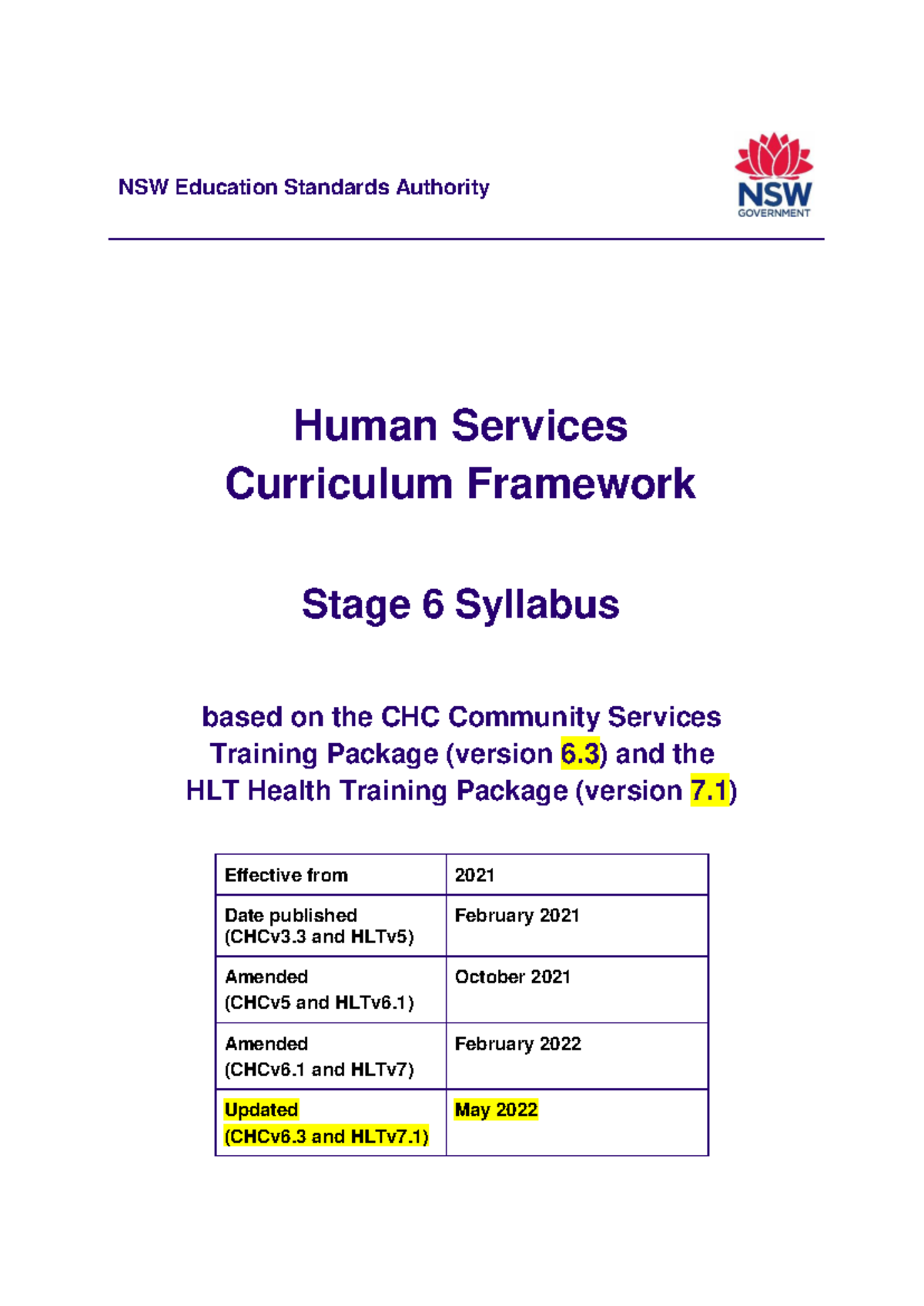 Human services 11 12 syllabus based on chcv 6 3 and hltv 7 1 pdf - NSW Education Standards ...