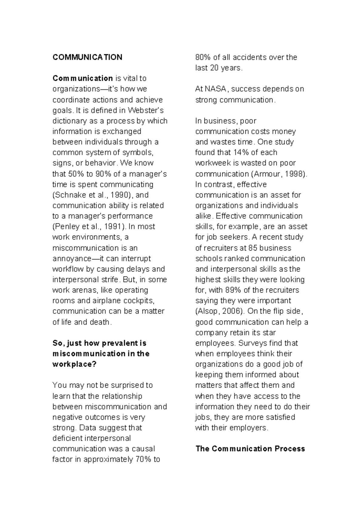 COMM 101 - Human Behavior in Organizations: Communication Notes - Studocu