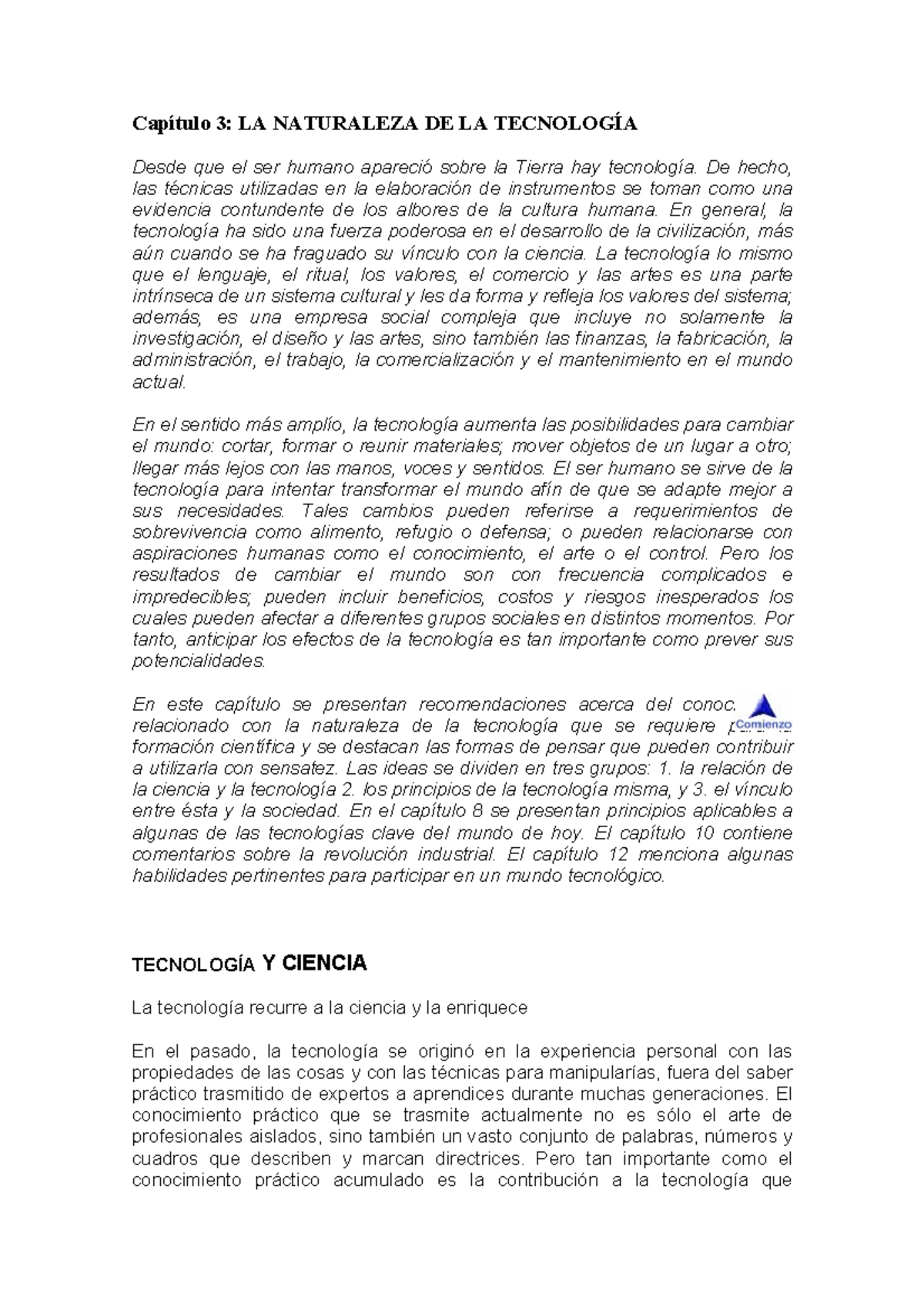 Capítulo 3: La Naturaleza de la Tecnología en la Ciencia y Sociedad ...