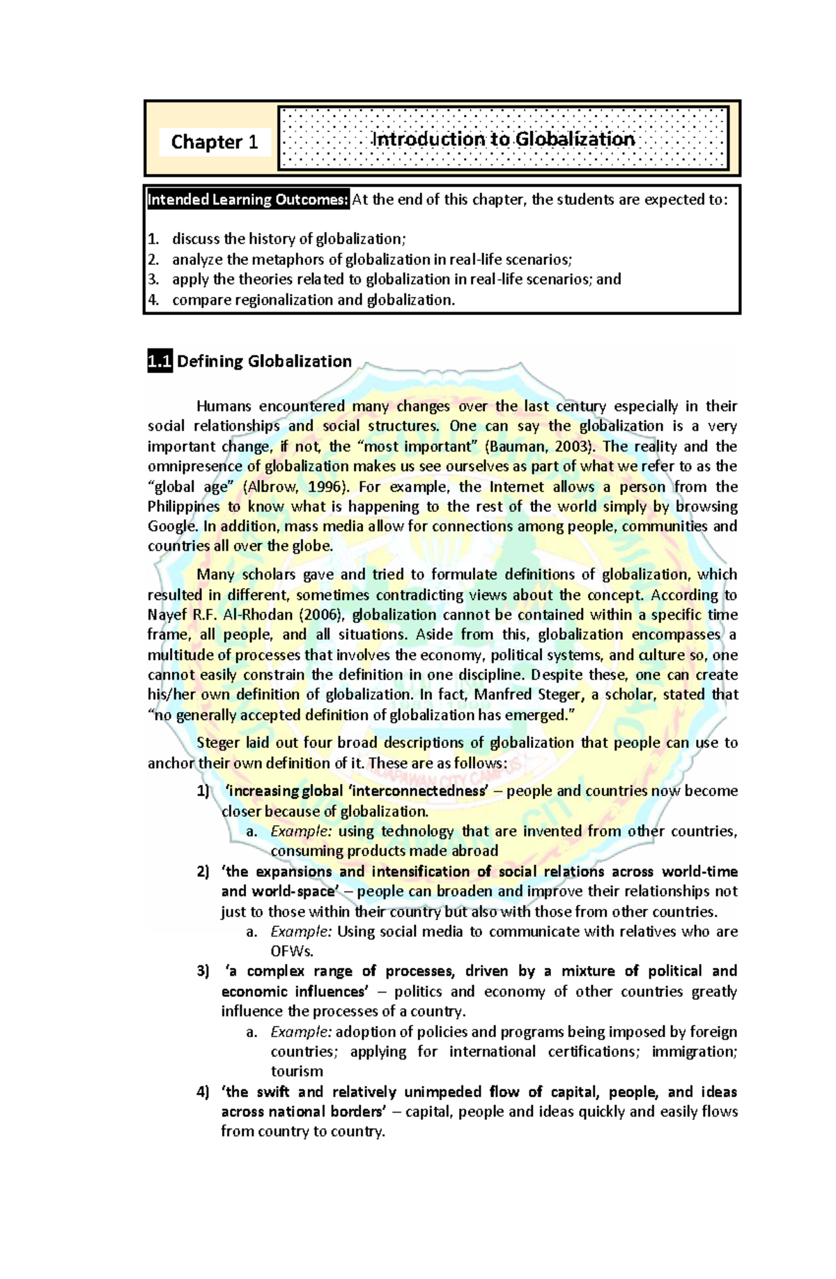 1 GE 3 Chapter 1: Understanding Globalization Concepts and Theories ...