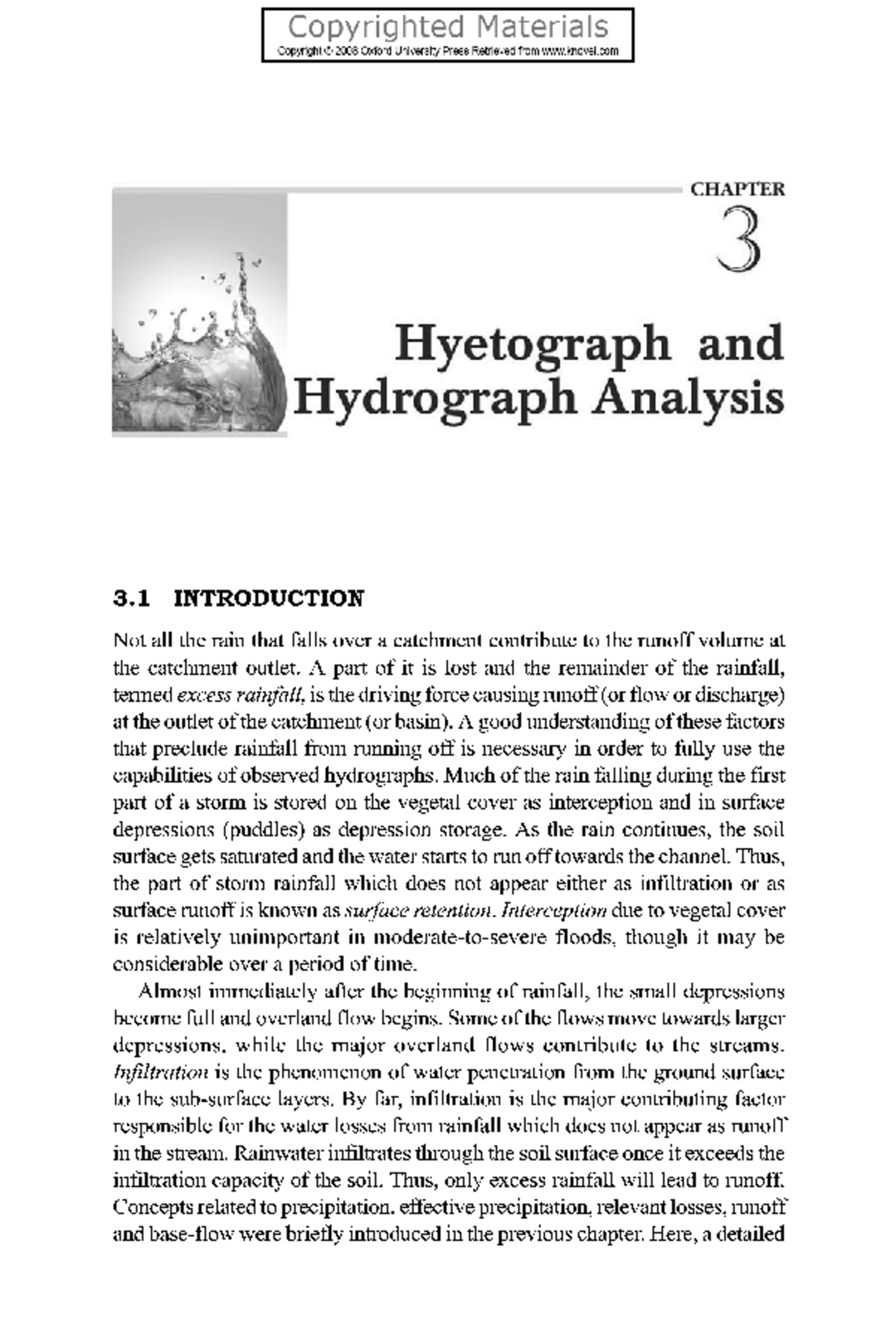 Hyetograph and hydrograph analysis - CHAPTER z 3 Hyetograph and ...