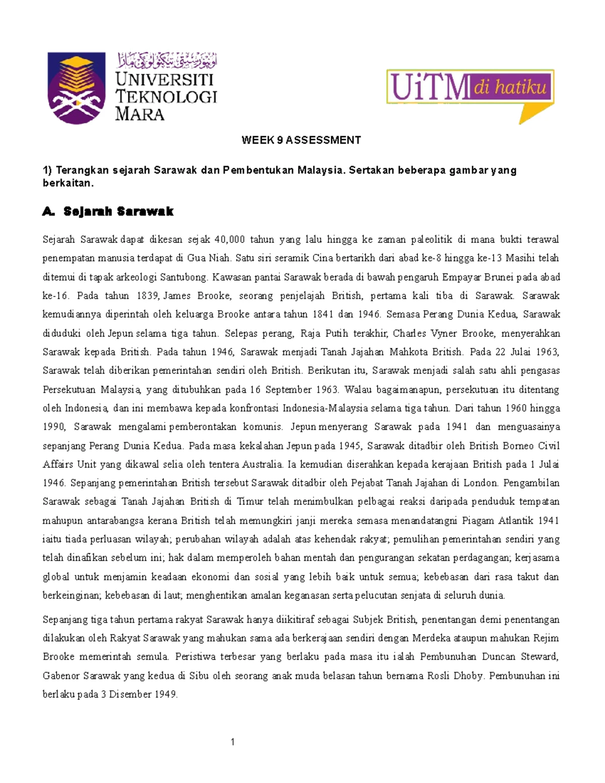 SEJARAH PENUBUHAN UITM [DEWAN LATEHAN RIDA 1956 TILL BECOME BE UITM ...