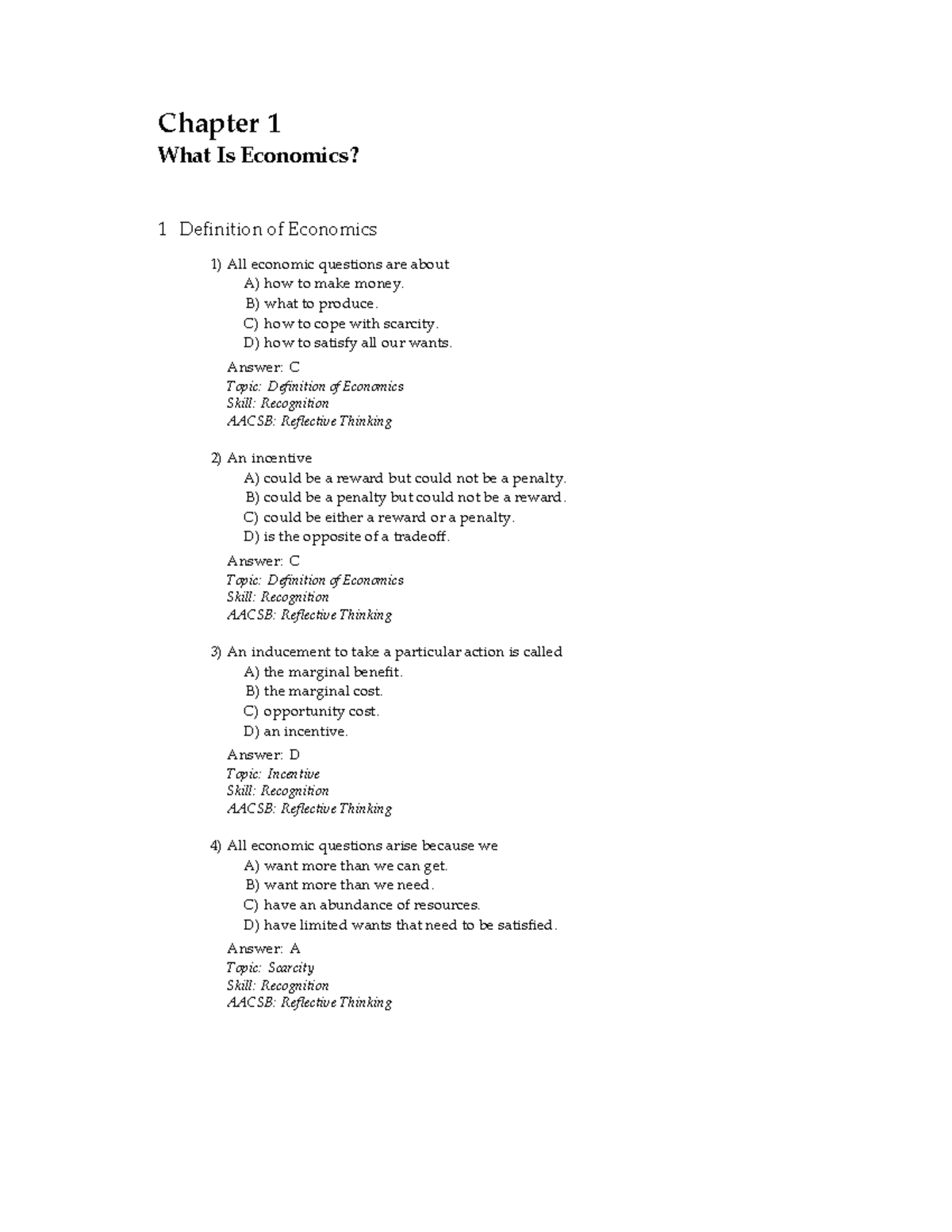 Test bank chap 1 7 - Test bank chap 1 7 - MCQs - Chapter 1 What Is ...