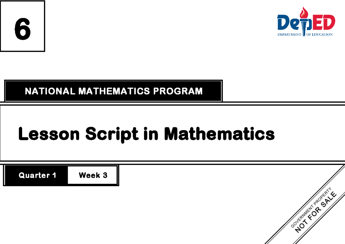 2024 LS G6 NMP Q1 W3 D4 - Math Lesson on Decimals & Problem Solving - Studocu