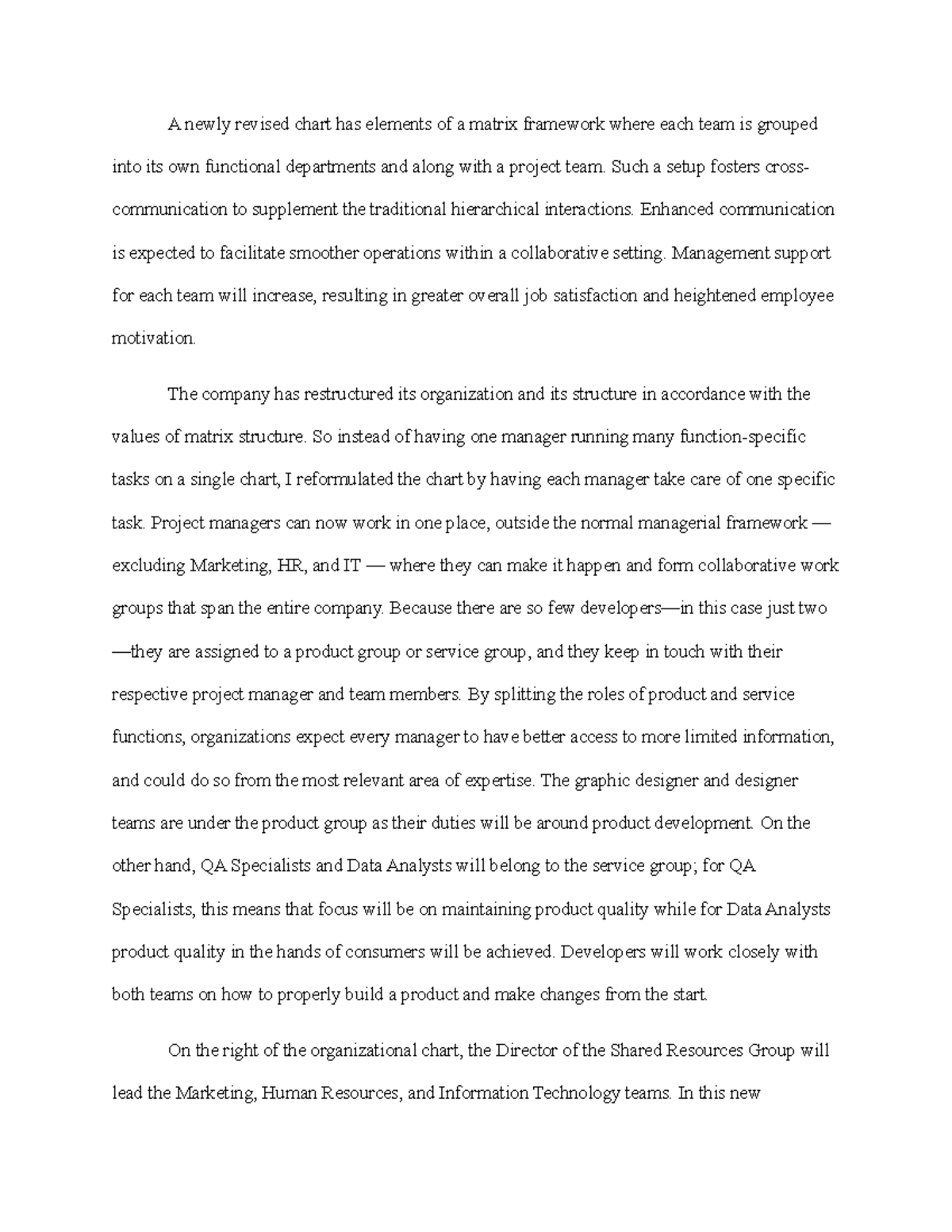 Bus 6-2 - Matrix Organizational Structure and Communication ...