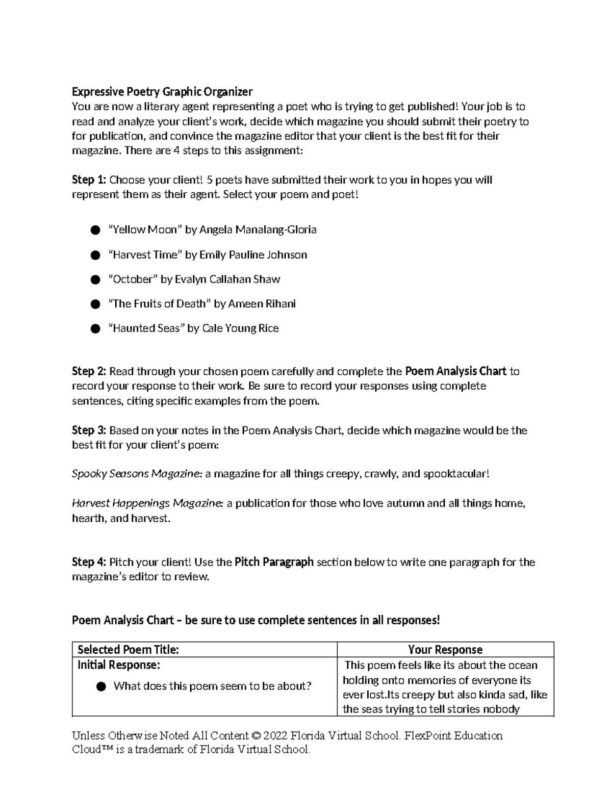 ELA 101: Expressive Poetry Analysis & Submission Guide - Studocu
