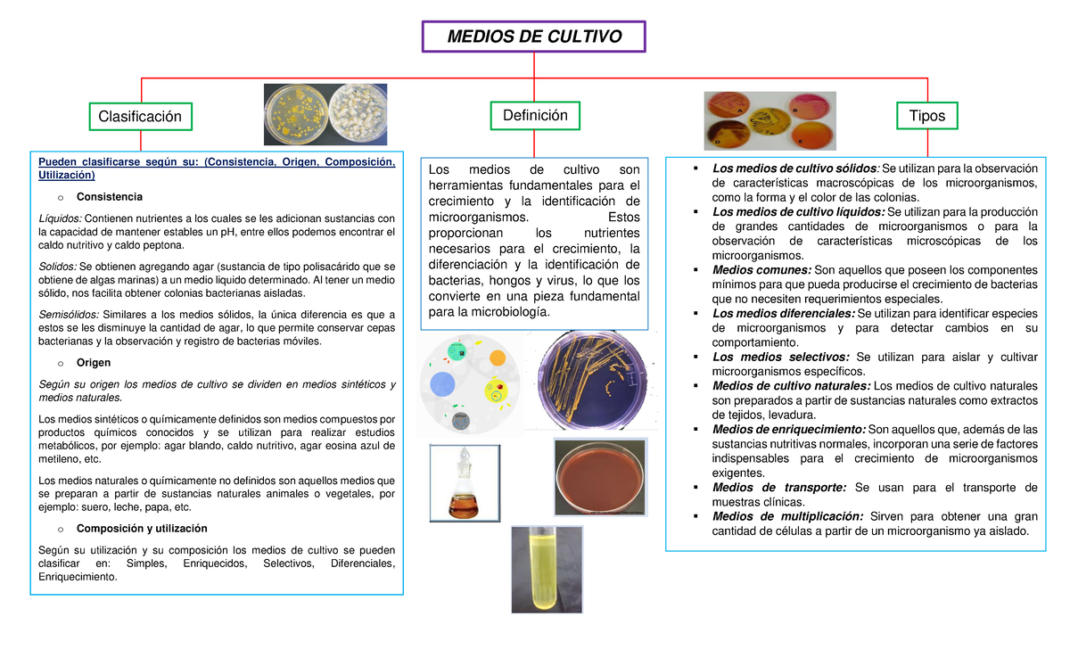 Clasificación de Medios de Cultivo para Microorganismos en ...