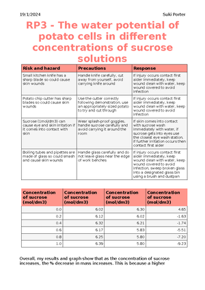 RP5 chem risk assessment - Risk Hazard Risk prevention Response to ...