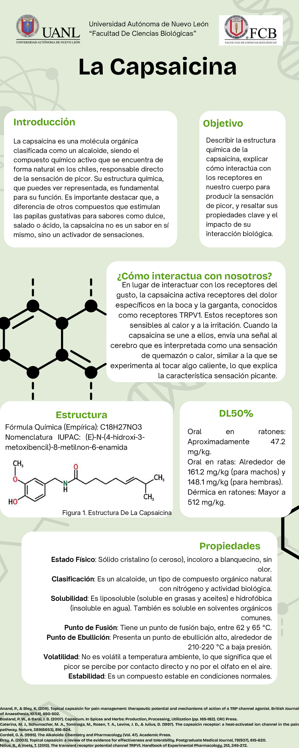 Infografía: Capsaicina y sus Propiedades Químicas en Química Moderna ...