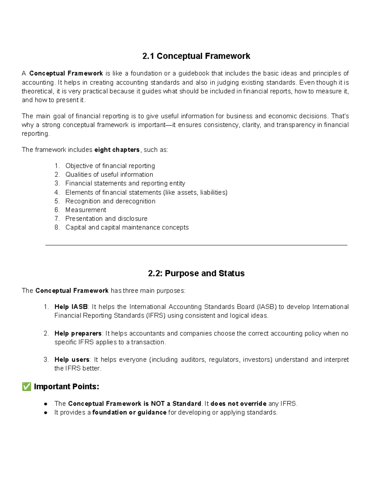 Conceptual Framework for Financial Reporting: Key Insights and ...