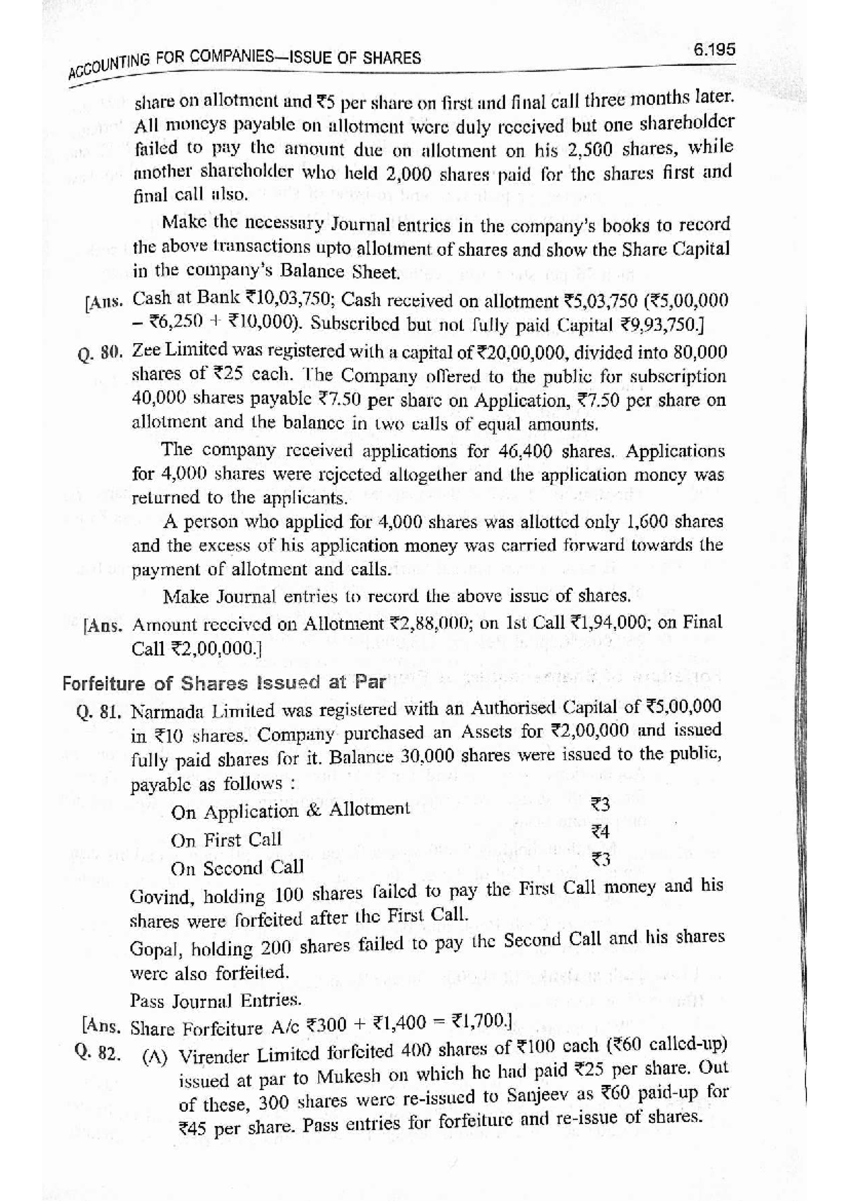 6.195 ACCOUNTING FOR SHARES: Journal Entries and Balance Sheet Analysis ...