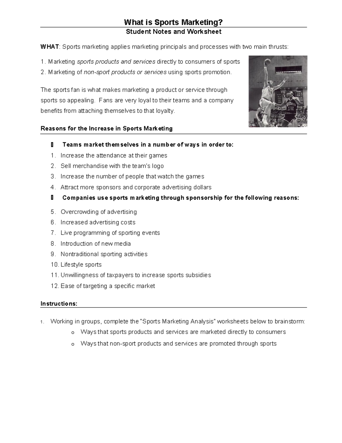 1.1.2 Understanding Sports Marketing: Key Concepts and Analysis - Studocu