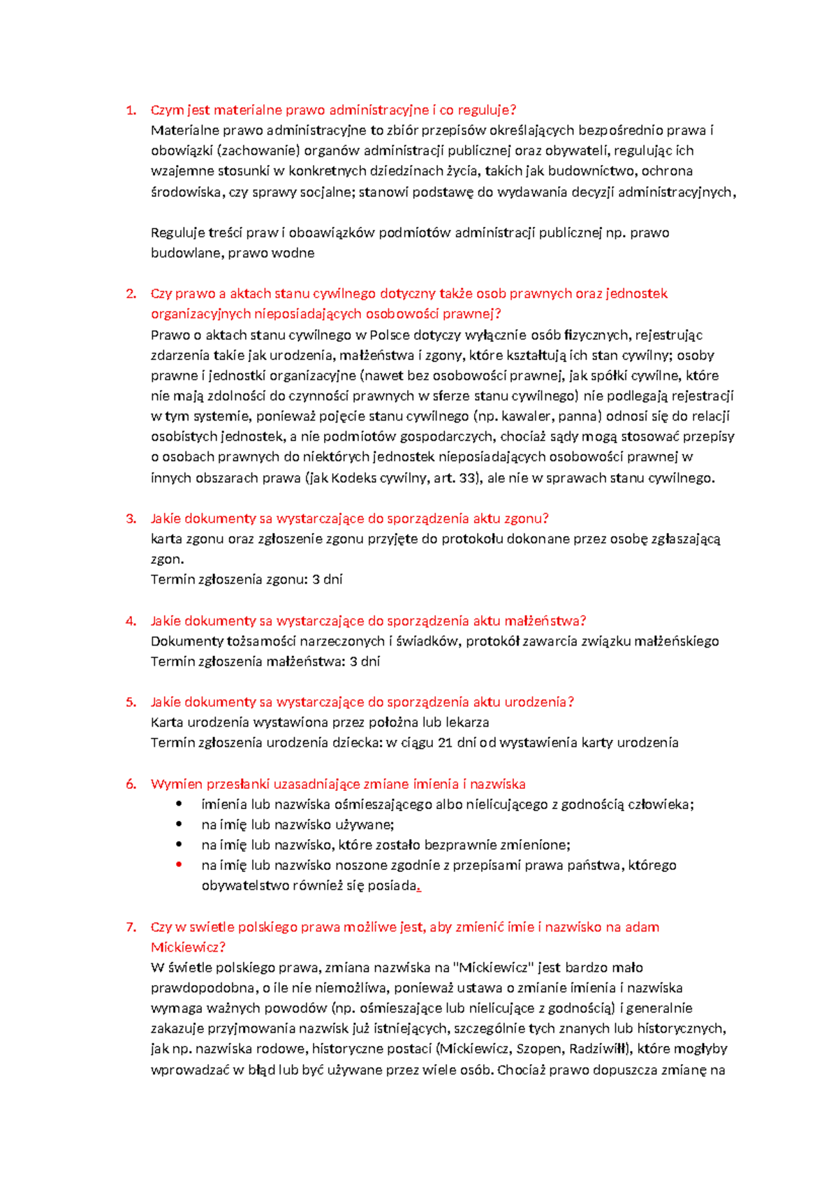 Prawo materialne - Notatki do wykładu (Kurs: Prawo Administracyjne ...