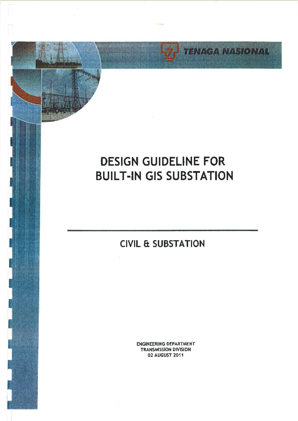 TNB 132KV GIS Substation Design Guidelines and Requirements - Studocu
