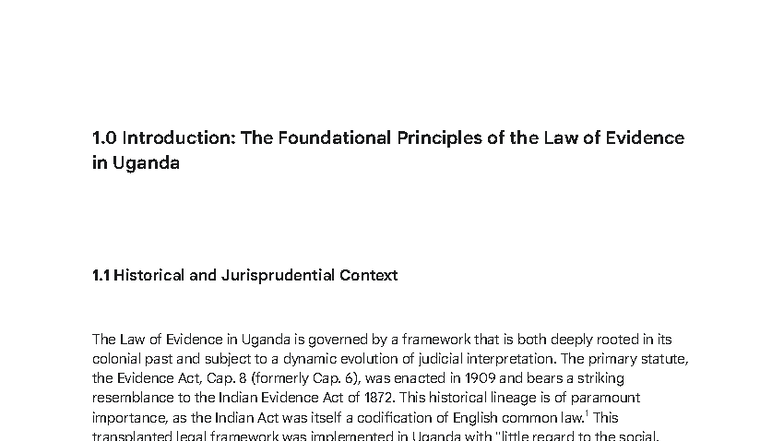 An Expert Analysis of Uganda's Law of Evidence: Sections 24 & 26 ...