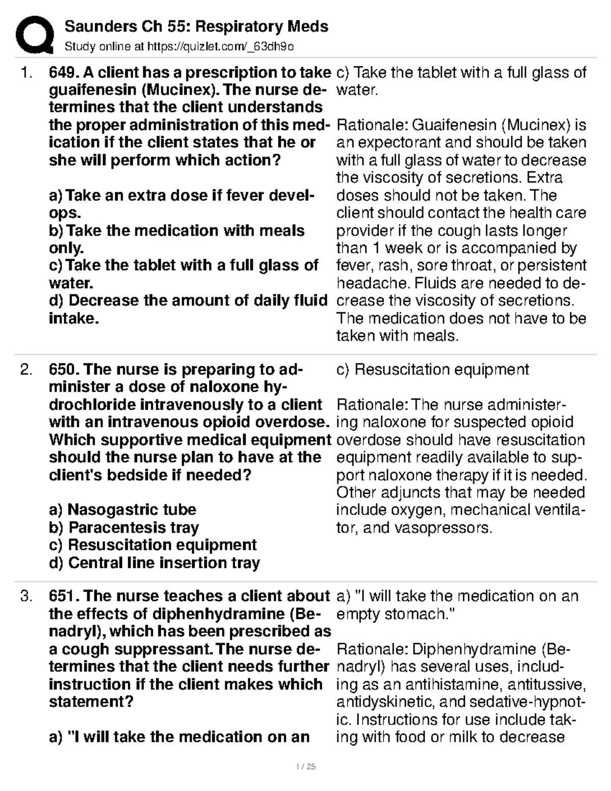 Saunders-Ch-55 -Respiratory-Meds - Study online at quizlet/_63dh9o A ...