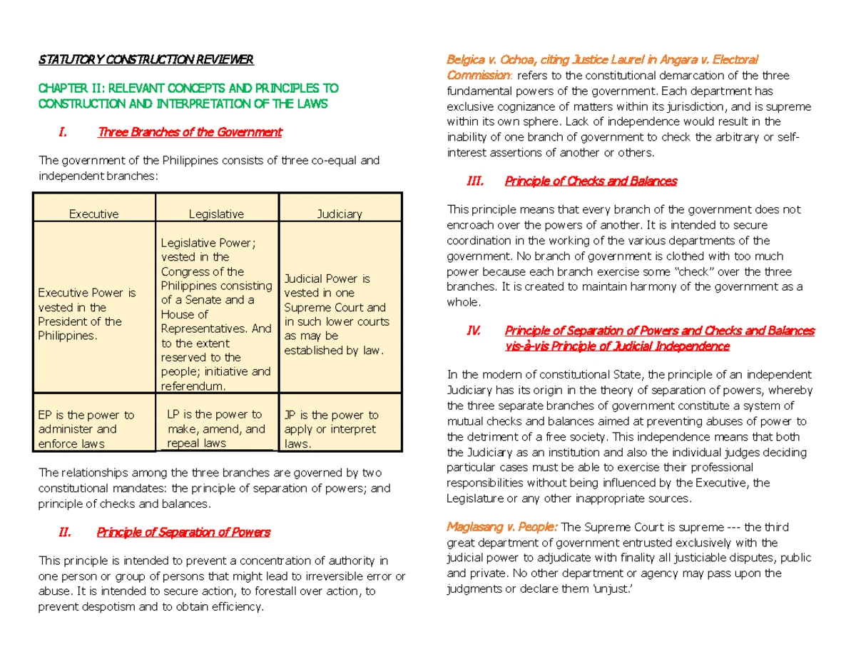 Statutory Construction Lecture Notes ... - STATUTORY CONSTRUCTION ...