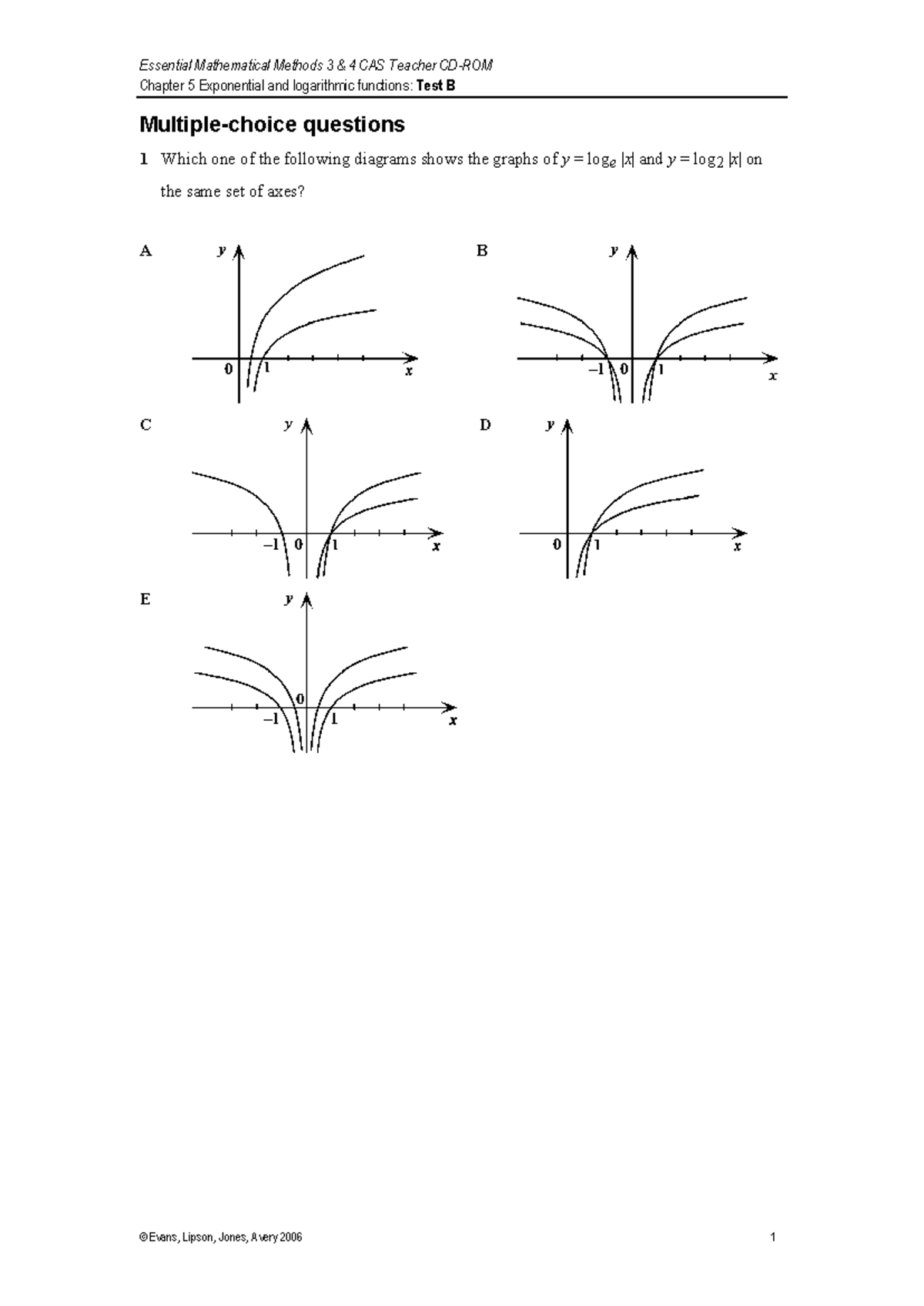 Essential Mathematical Methods 3 4 CAS Teacher Chapter 5: Exponential ...