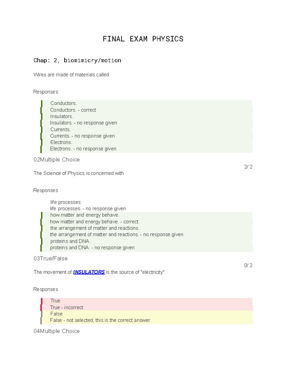 FINAL EXAM PHYSICS: Chapter 2 Study Guide and Review - Studocu